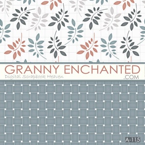 A-115 "gather" Digital Scrapbook Paper Pack With Elements - Etsy