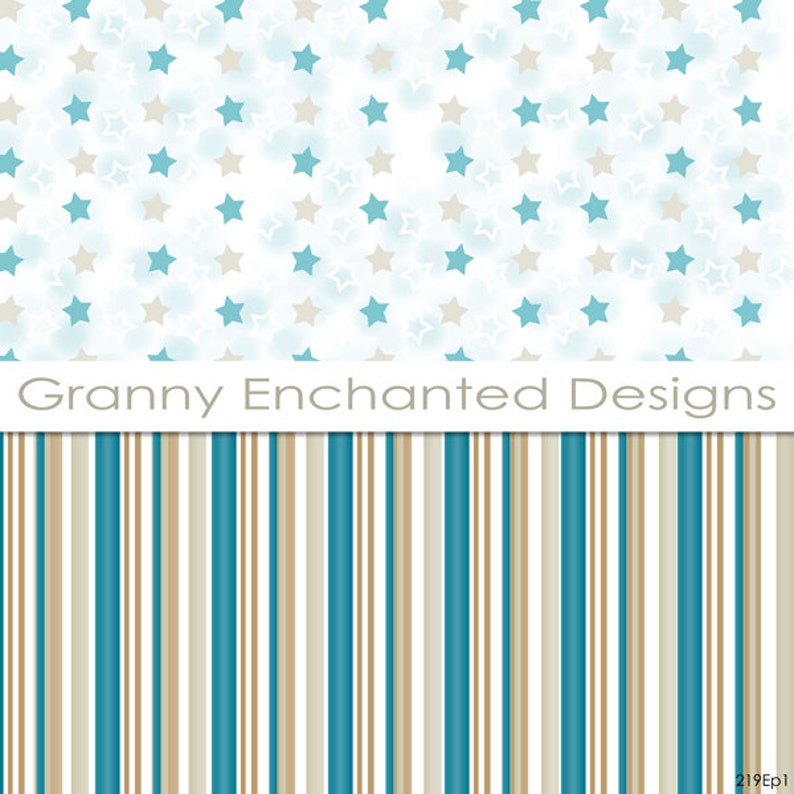 12 Digital Papers – in White, Gray, Teal, and Taupe Patterns for ...