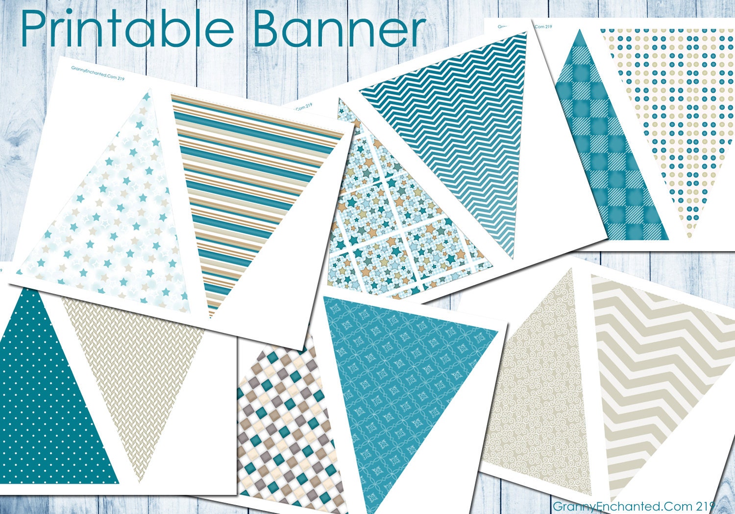 Printable PDF Party Banner File (219) - Etsy