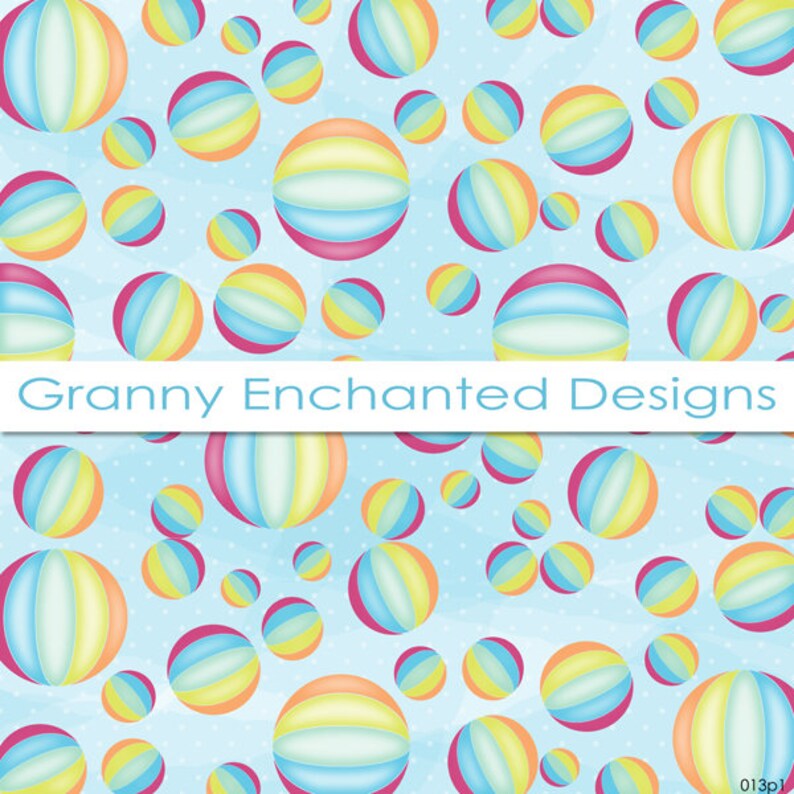 Bright Day: 24 Digital Papers– in Bright Summer and Spring Colored ...