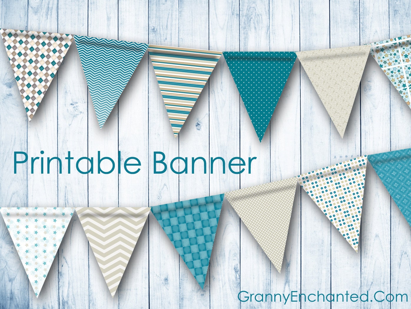 Printable PDF Party Banner File (219) - Etsy