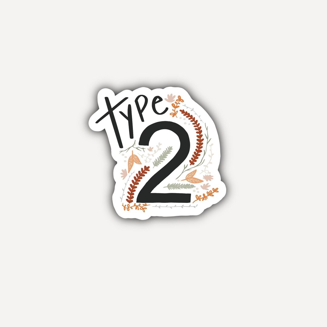 Enneagram Type 2 Sticker || Two Decal || Laptop, Water Bottle, Journal ...
