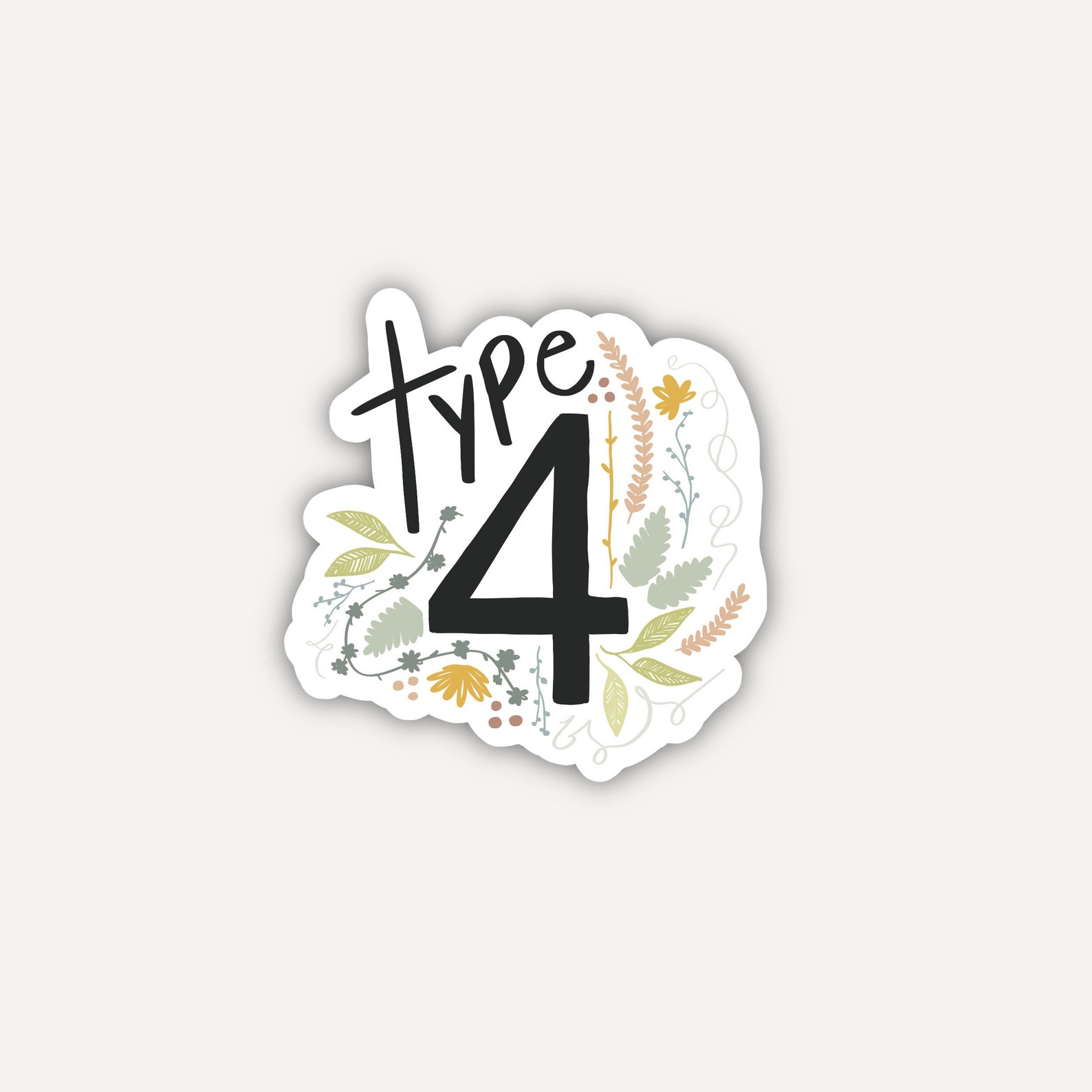 Enneagram Type 4 Sticker || Four Decal || Laptop, Water Bottle, Journal ...