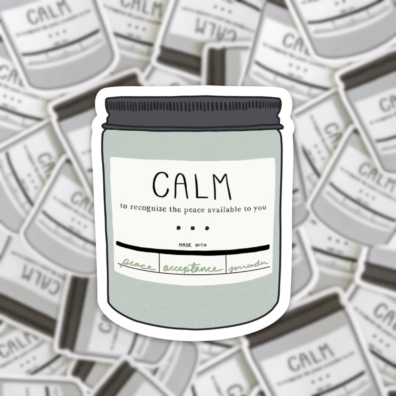 Calm Candle Sticker || Candle Decal || Laptop, Water Bottle, Journal ...