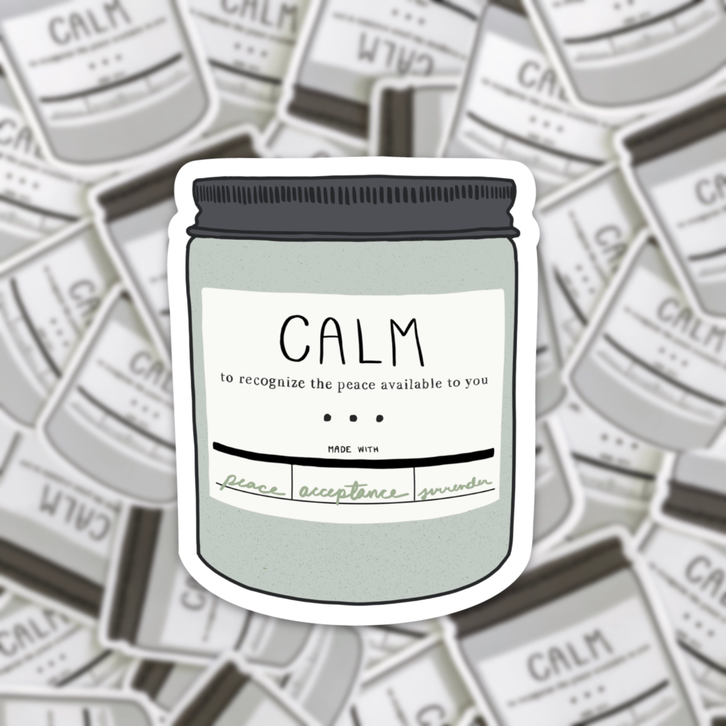 Calm Candle Sticker || Candle Decal || Laptop, Water Bottle, Journal ...
