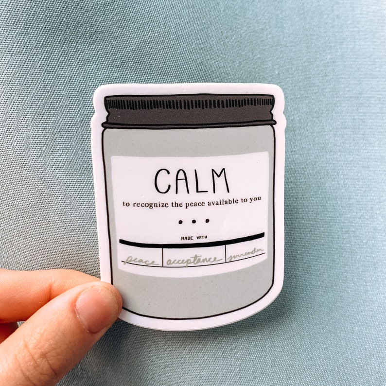 Calm Candle Sticker || Candle Decal || Laptop, Water Bottle, Journal ...