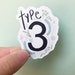 Enneagram Type 3 Sticker || Three Decal || Laptop, Water Bottle ...