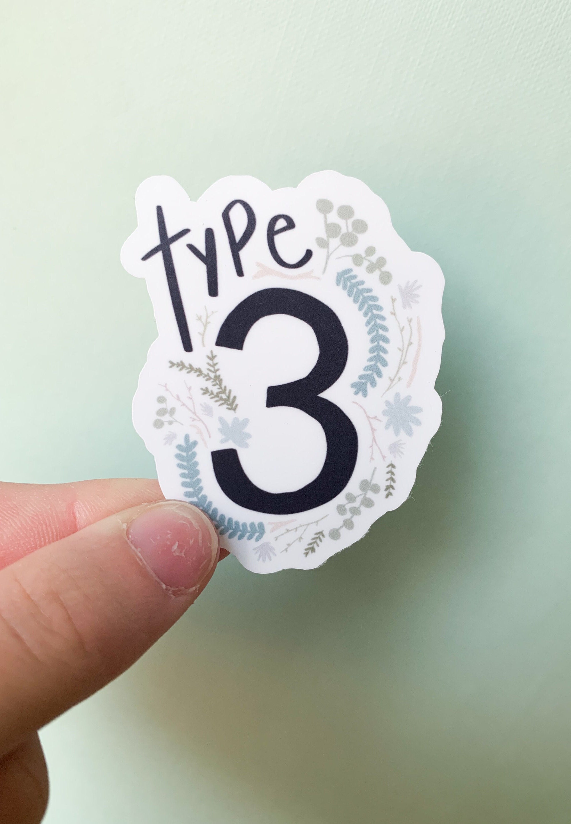 Enneagram Type 3 Sticker || Three Decal || Laptop, Water Bottle ...