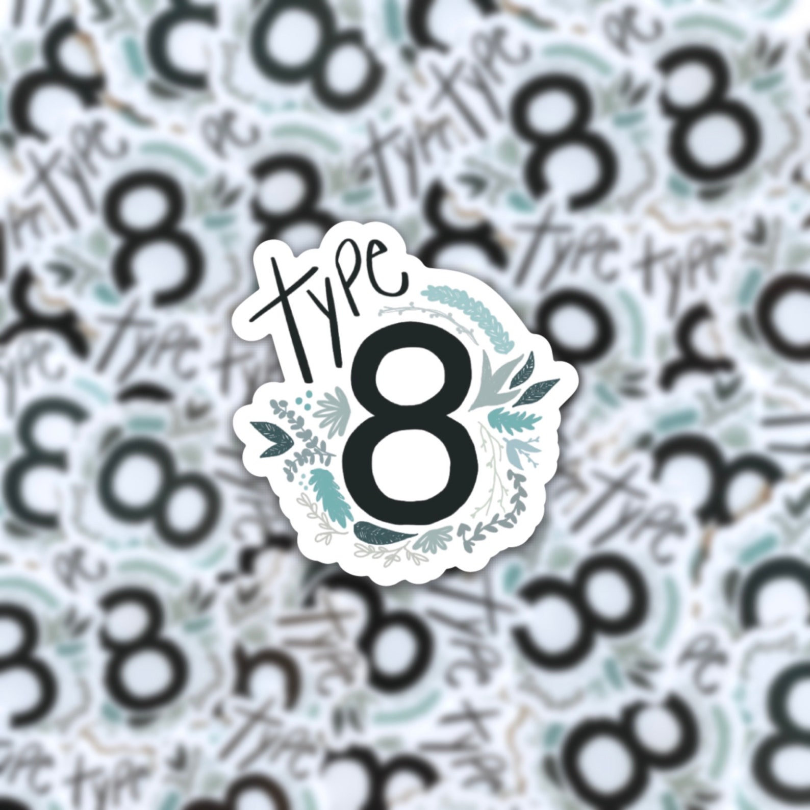 Enneagram Type 8 Sticker || Eight Decal || Laptop, Water Bottle ...