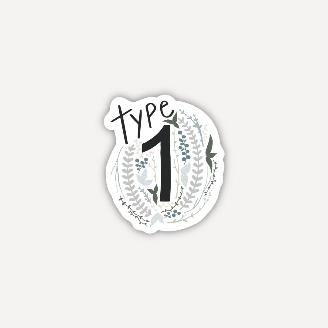 Enneagram Type 1 Sticker || One Decal || Laptop, Water Bottle, Journal ...