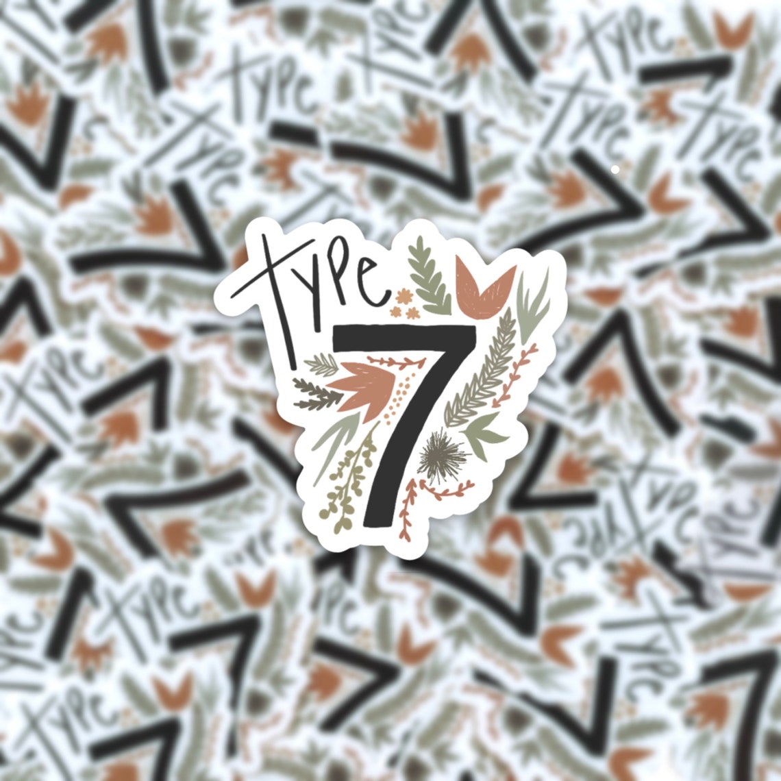Enneagram Type 7 Sticker || Seven Decal || Laptop, Water Bottle ...