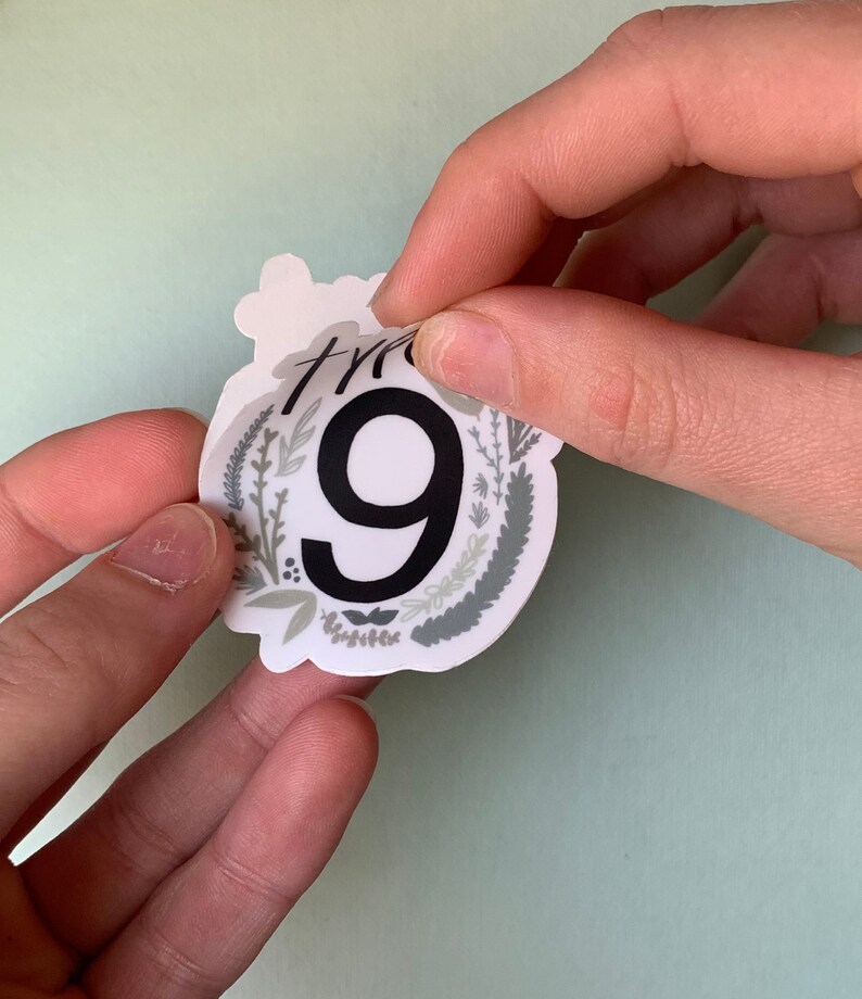 Enneagram Type 9 Sticker || Nine Decal || Laptop, Water Bottle, Journal ...