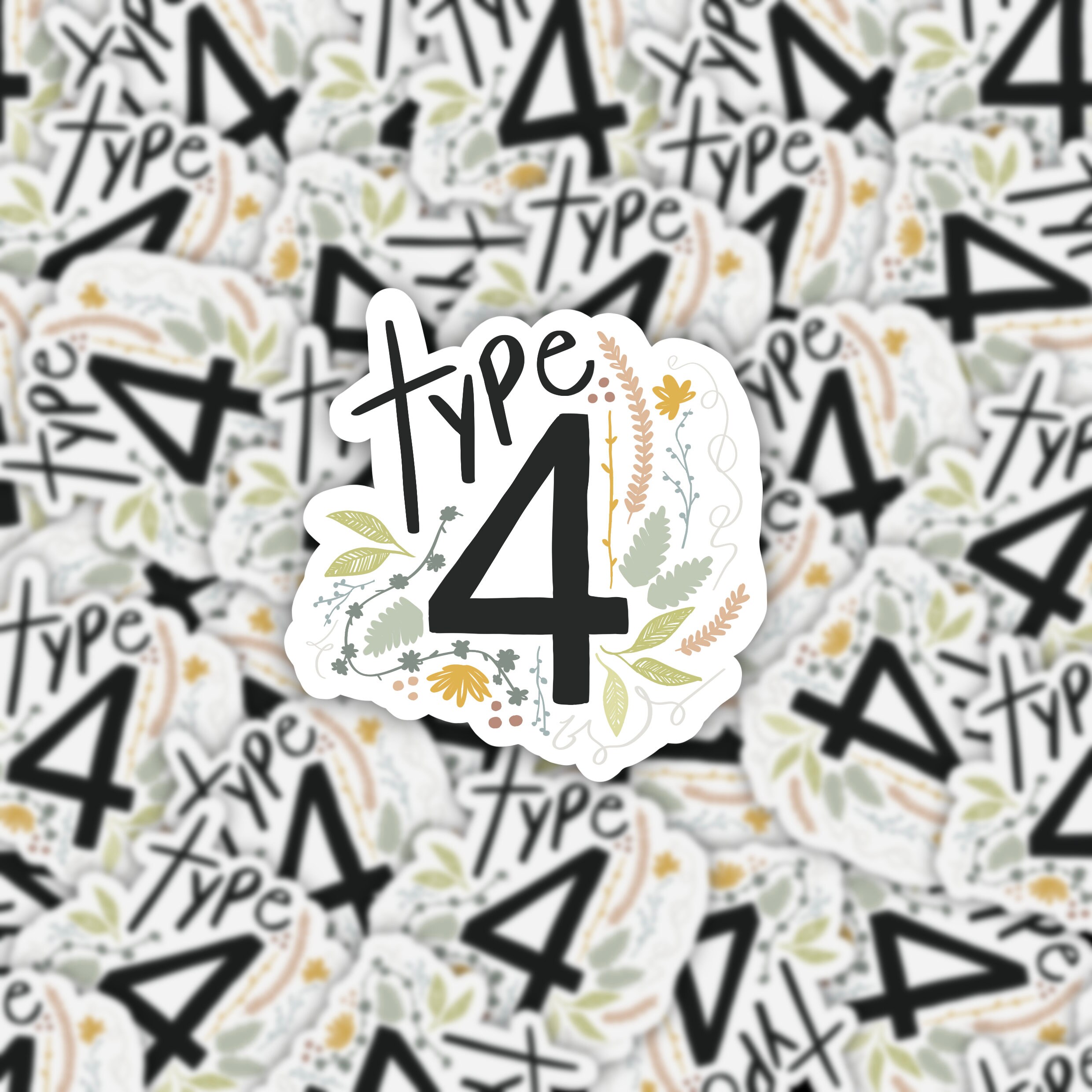 Enneagram Type 4 Sticker || Four Decal || Laptop, Water Bottle, Journal ...