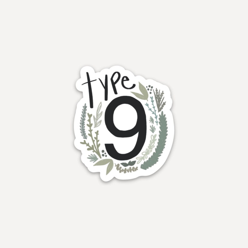 Enneagram Type 9 Sticker || Nine Decal || Laptop, Water Bottle, Journal ...