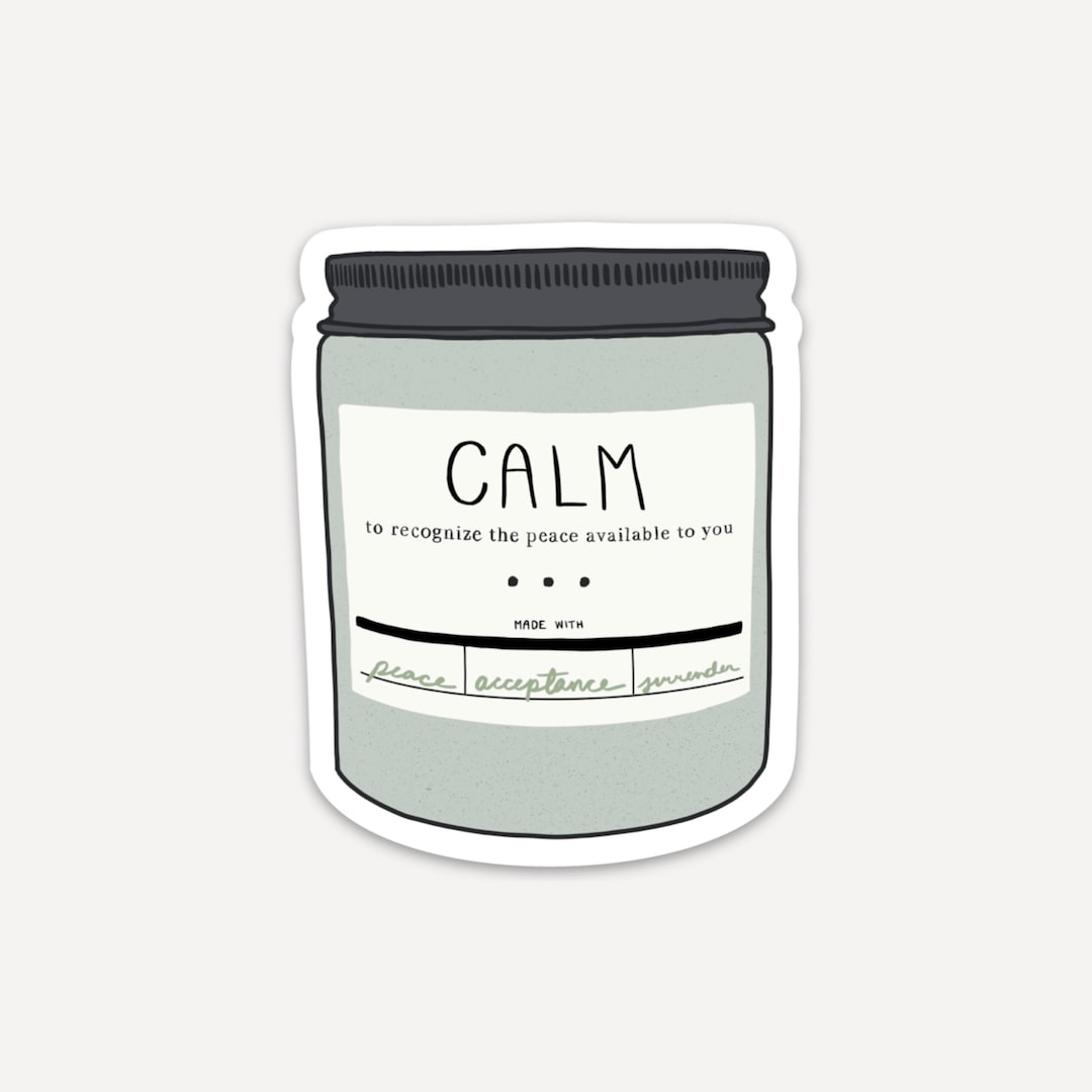 Calm Candle Sticker || Candle Decal || Laptop, Water Bottle, Journal ...