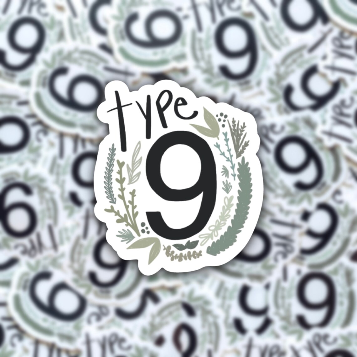 Enneagram Type 9 Sticker || Nine Decal || Laptop, Water Bottle, Journal ...