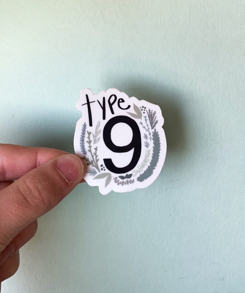 Enneagram Type 9 Sticker || Nine Decal || Laptop, Water Bottle, Journal ...