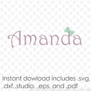 Amanda Font Svg File Alphabet Instant Download ( Zipped .dxf .svg .eps ...