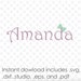 Amanda Font Svg File Alphabet Instant Download ( Zipped .dxf .svg .eps ...