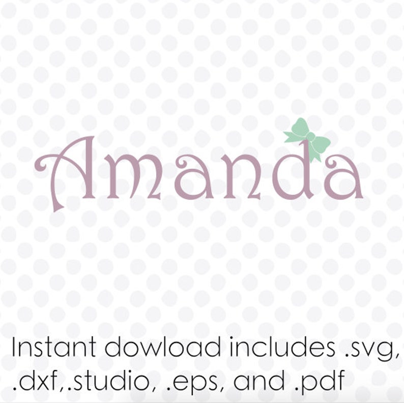 Amanda Font Svg File Alphabet Instant Download Zipped .dxf - Etsy
