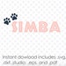 Simba Font Svg File Alphabet Instant Download Zipped .dxf - Etsy