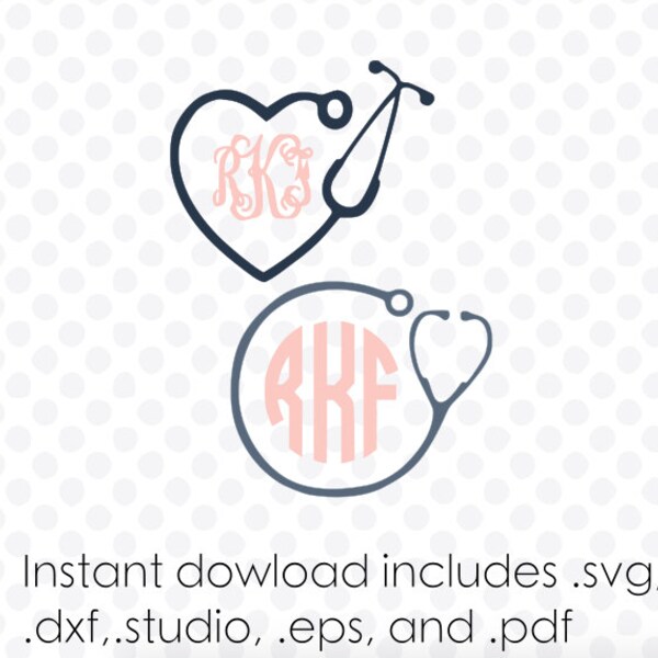 Stethoscope Monogram - Etsy