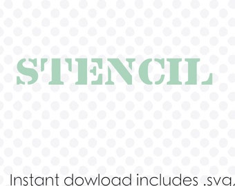 Stencil Font Svg File Alphabet Instant Download Zipped .dxf - Etsy
