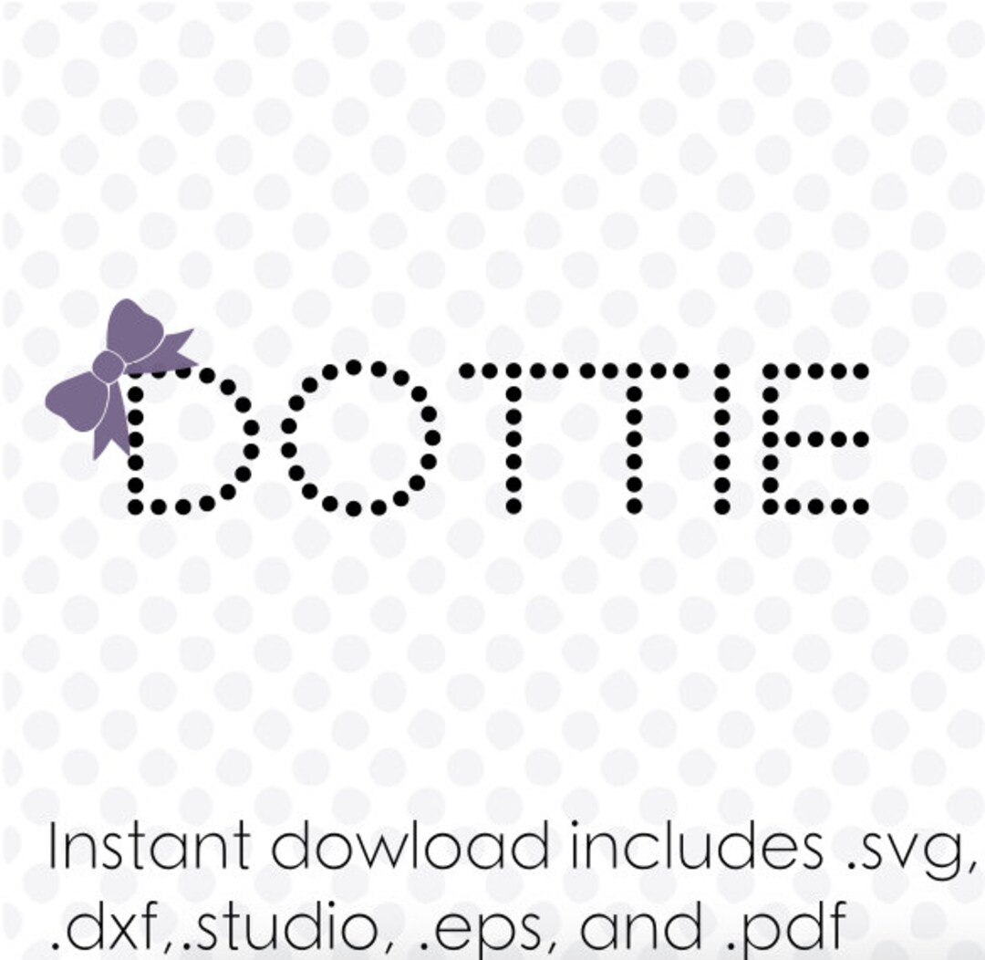 Dottie Font Svg File Alphabet Instant Download Zipped .dxf - Etsy UK