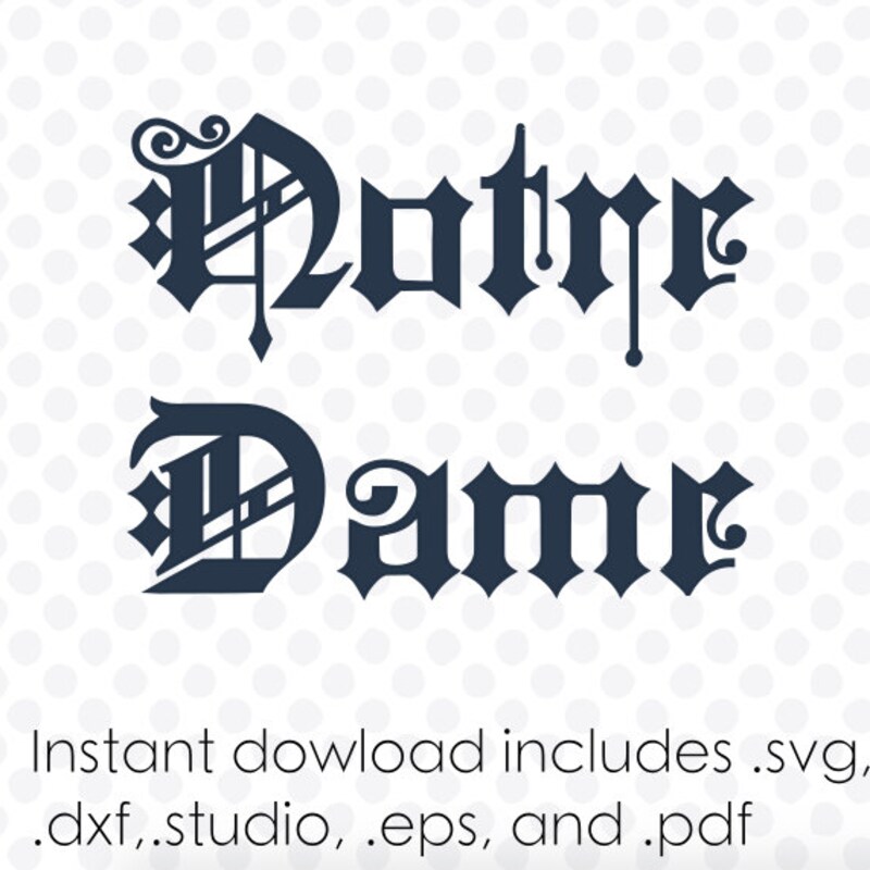 Notre Dame Logo - Etsy