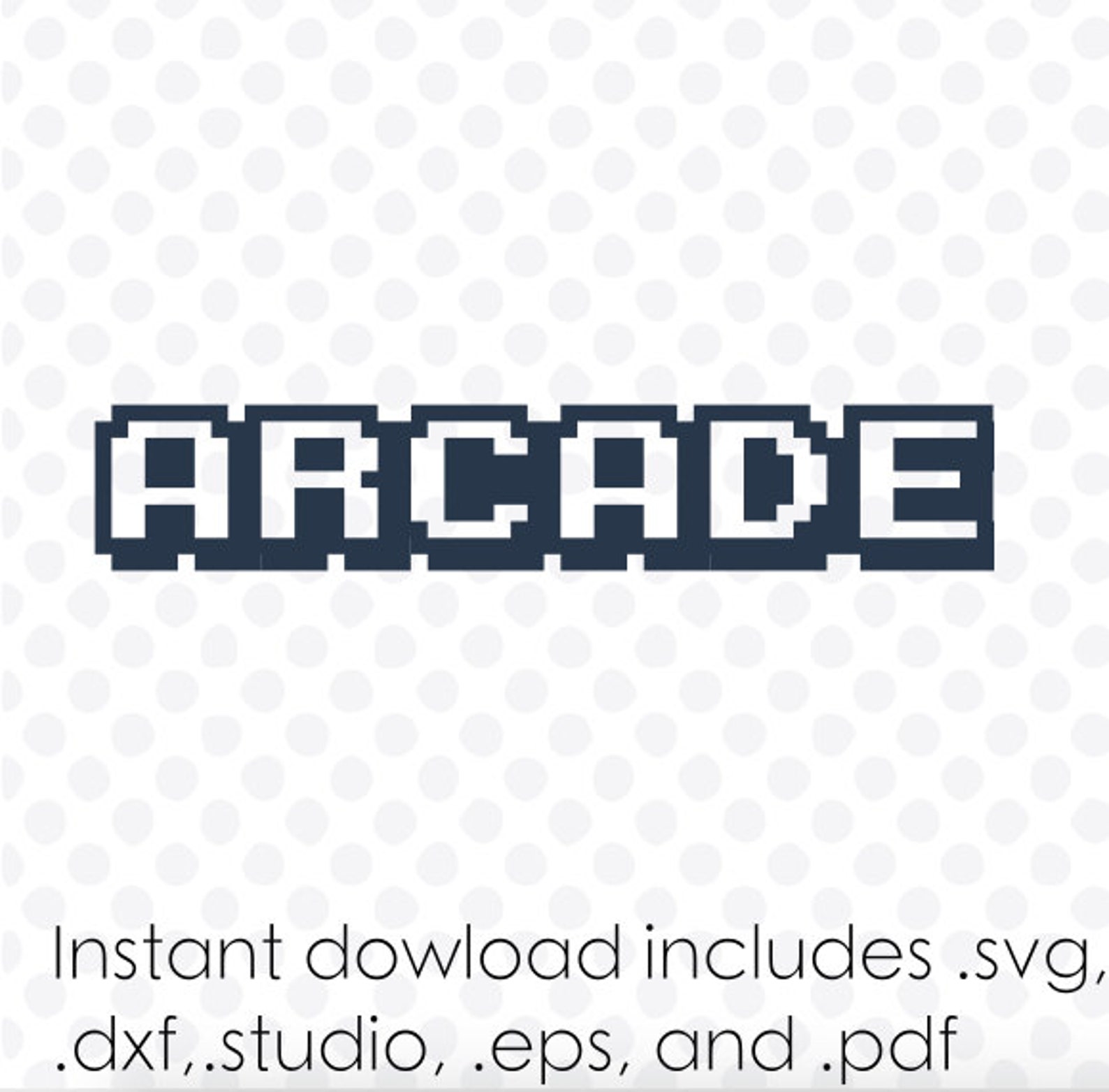 Arcade font svg file alphabet instant download zipped .dxf | Etsy