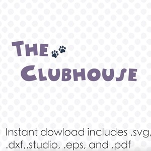 The Clubhouse Font Svg File Alphabet Instant Download Zipped - Etsy