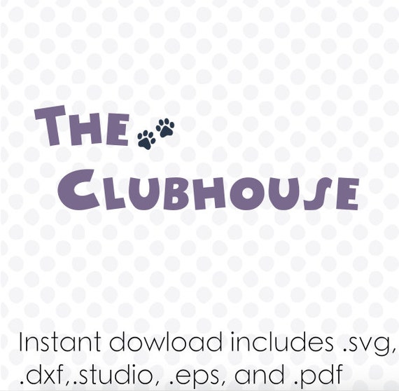 The Clubhouse Font Svg File Alphabet Instant Download Zipped | Etsy UK