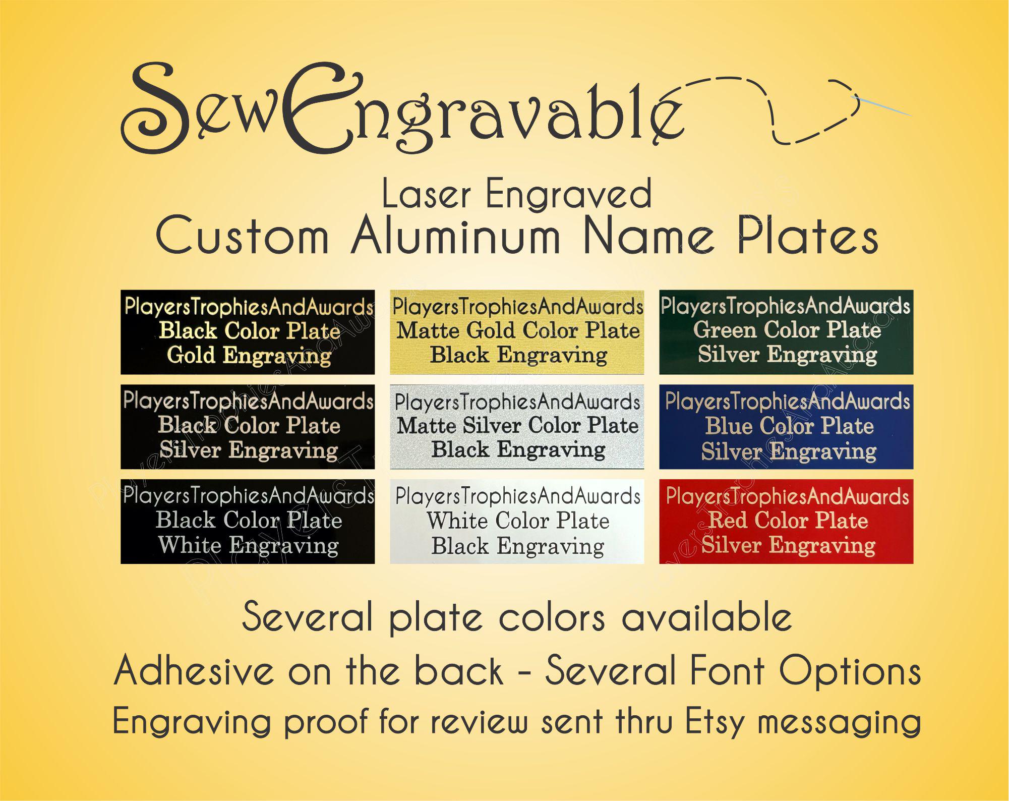 Nameplate .75" X 2.75 Metal Engraved Name Plate Custom Laser Engraving ...