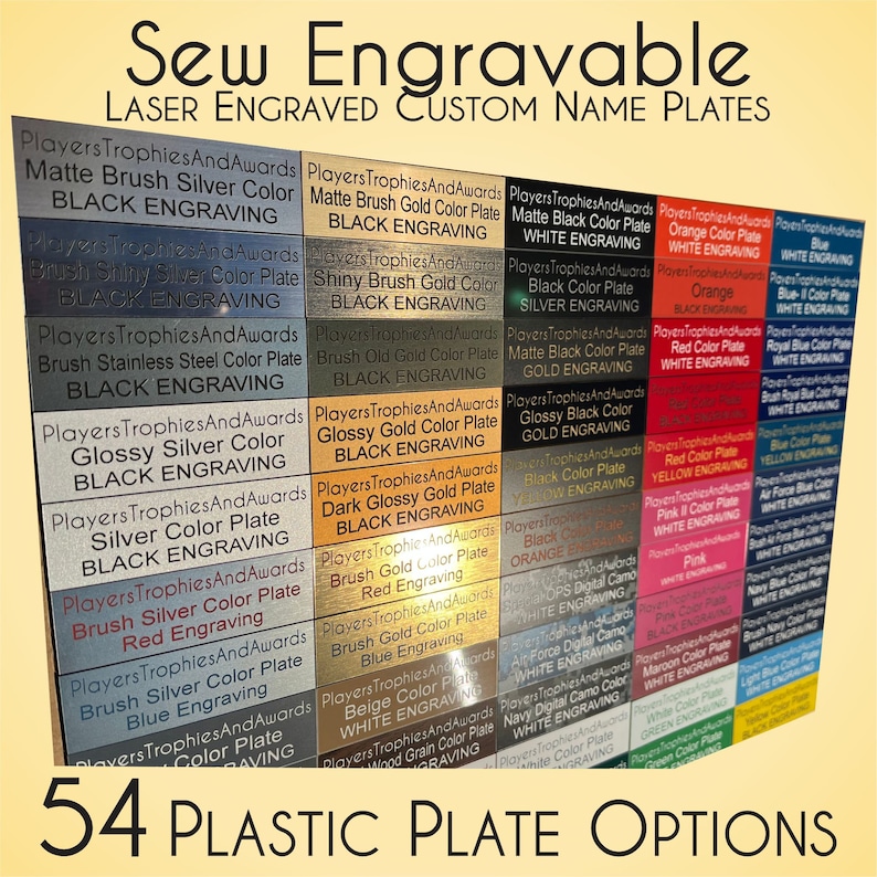 Custom PLASTIC Name Plate 1 Inch Tall Variety of Sizes - Etsy