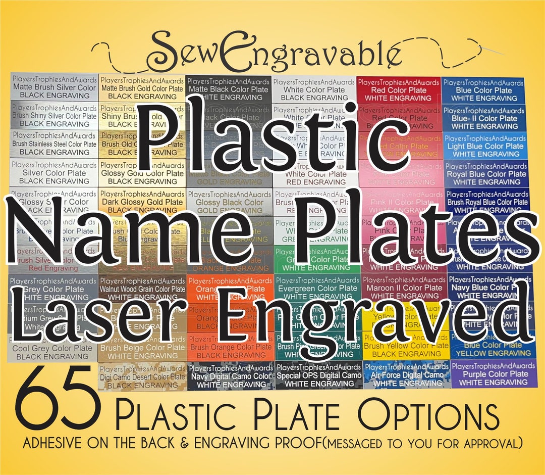 2x4 Custom Name Plate Engraved PLASTIC Nameplate Laser Engraving Proof ...