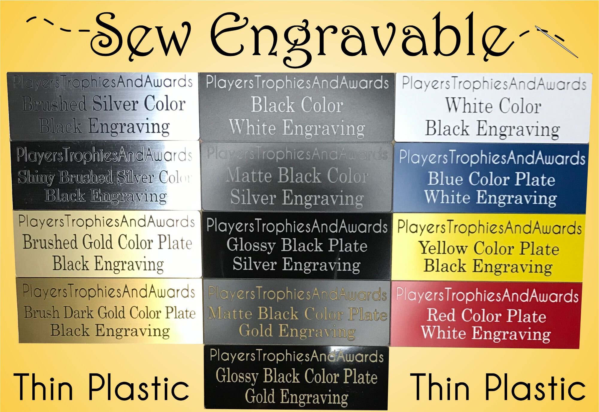 Engraved Name Plate THIN Plastic Name Tag Custom Laser - Etsy