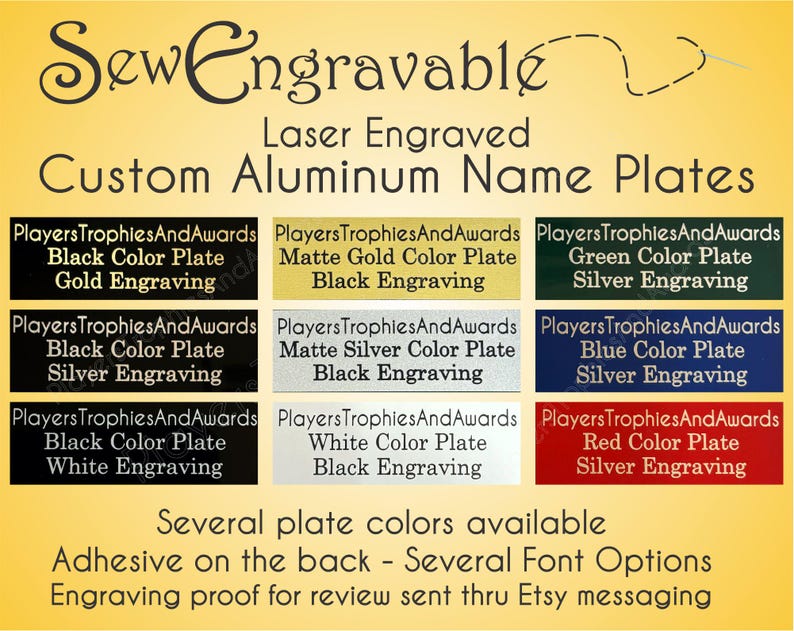 2 X 5 Metal Engraved Name Plate Custom Laser Engraving Personalized 2x5 ...