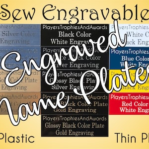 Engraved Name Plate THIN Plastic Name Tag Custom Laser - Etsy