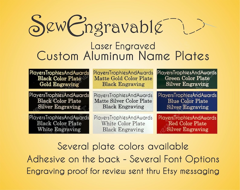 2 X 5 Metal Engraved Name Plate Custom Laser Engraving Personalized 2x5 ...