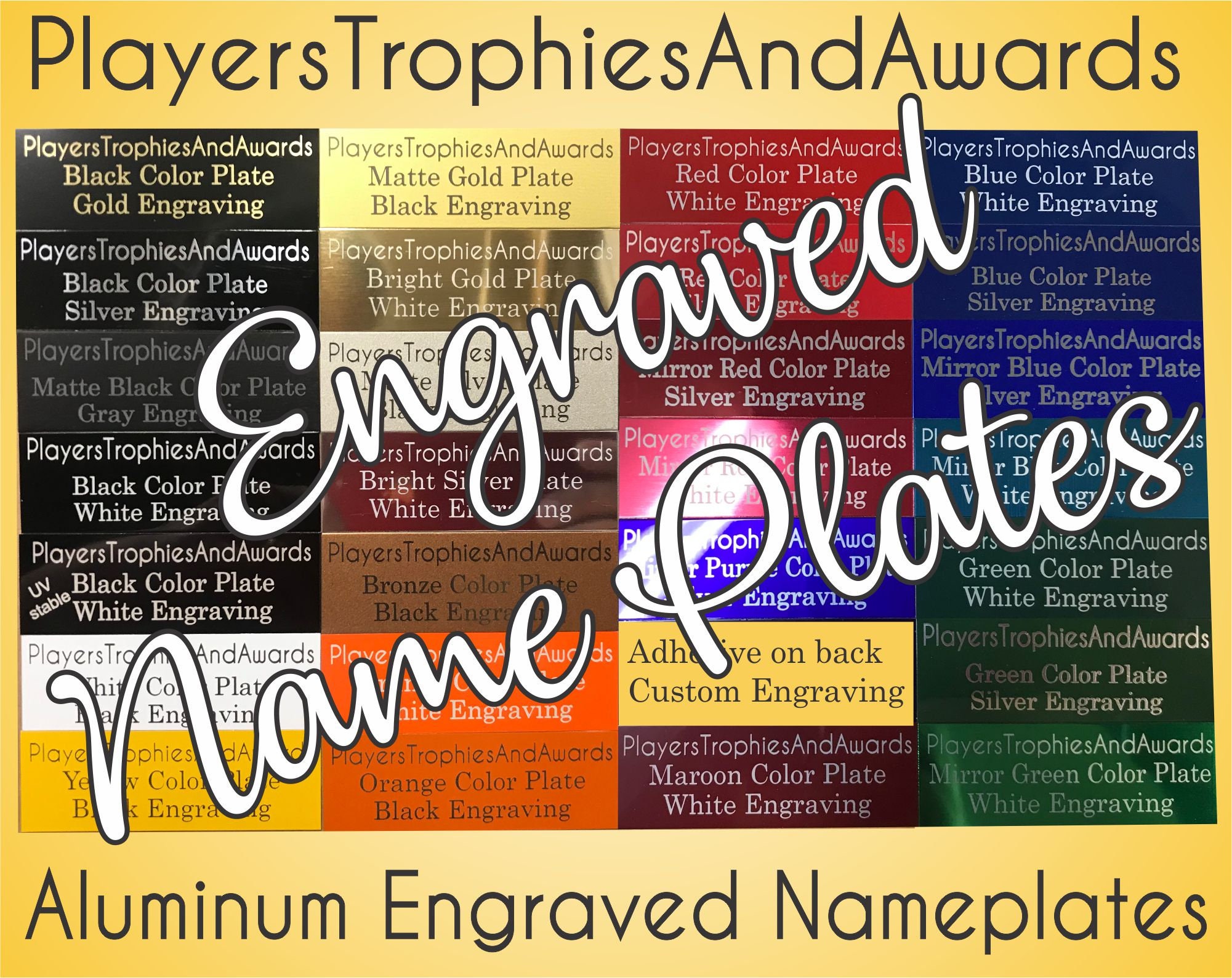 Nameplate 2 x 4 METAL Engraved Name plate Custom Laser Engraving tag ...