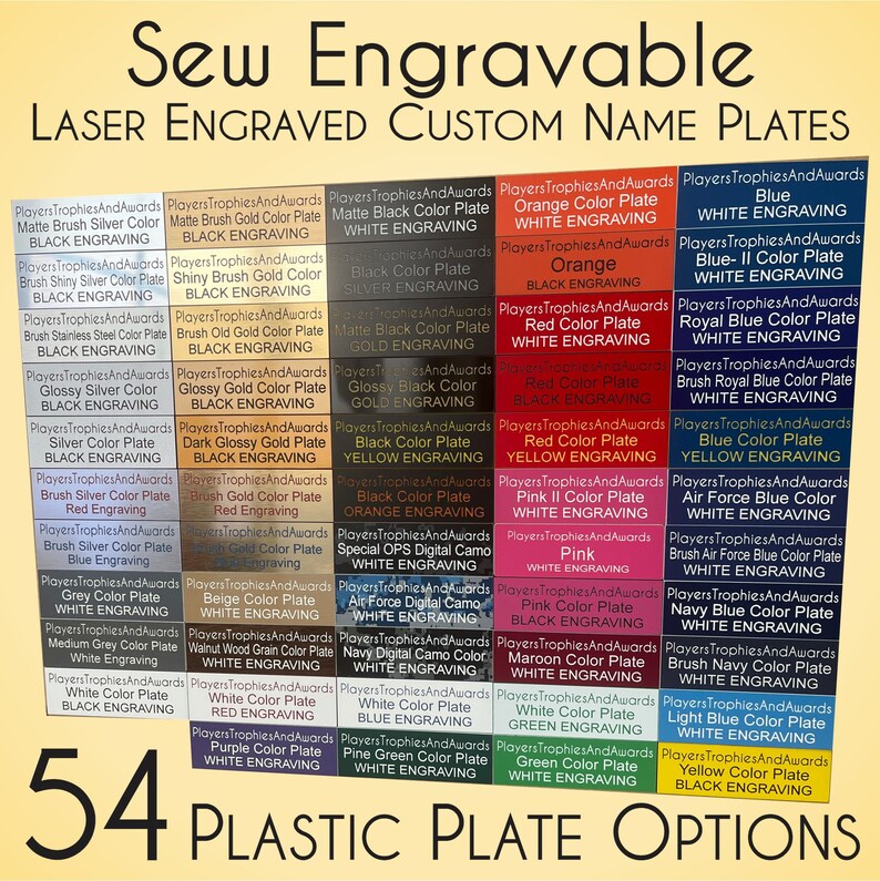 Custom PLASTIC Name Plate 1 Inch Tall Variety of Sizes - Etsy