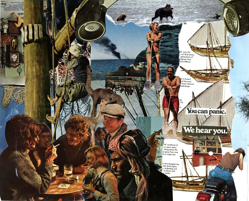 Magazine Paper Collages - Etsy