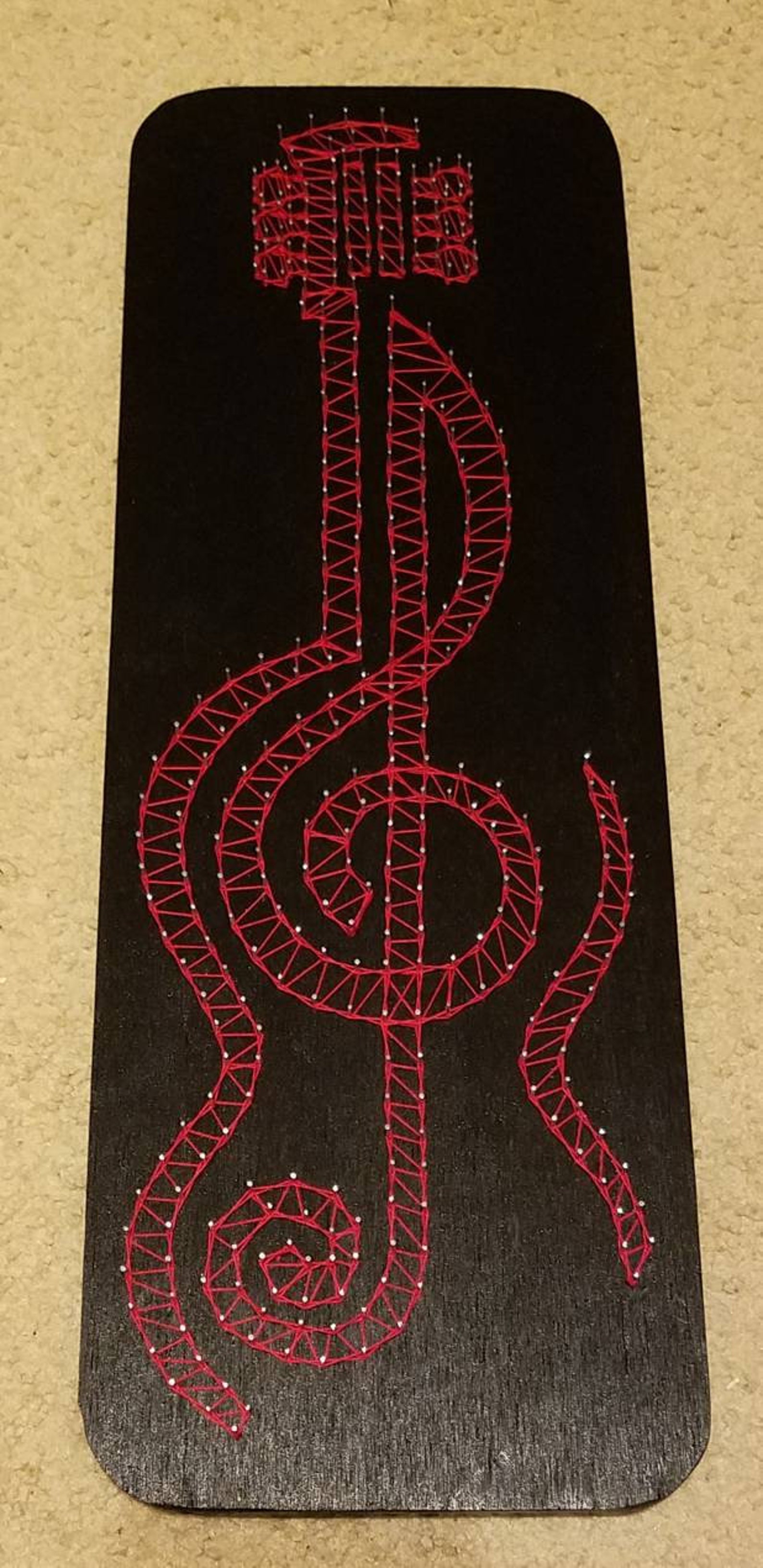 Guitar & Treble Clef String Art Sign - Etsy