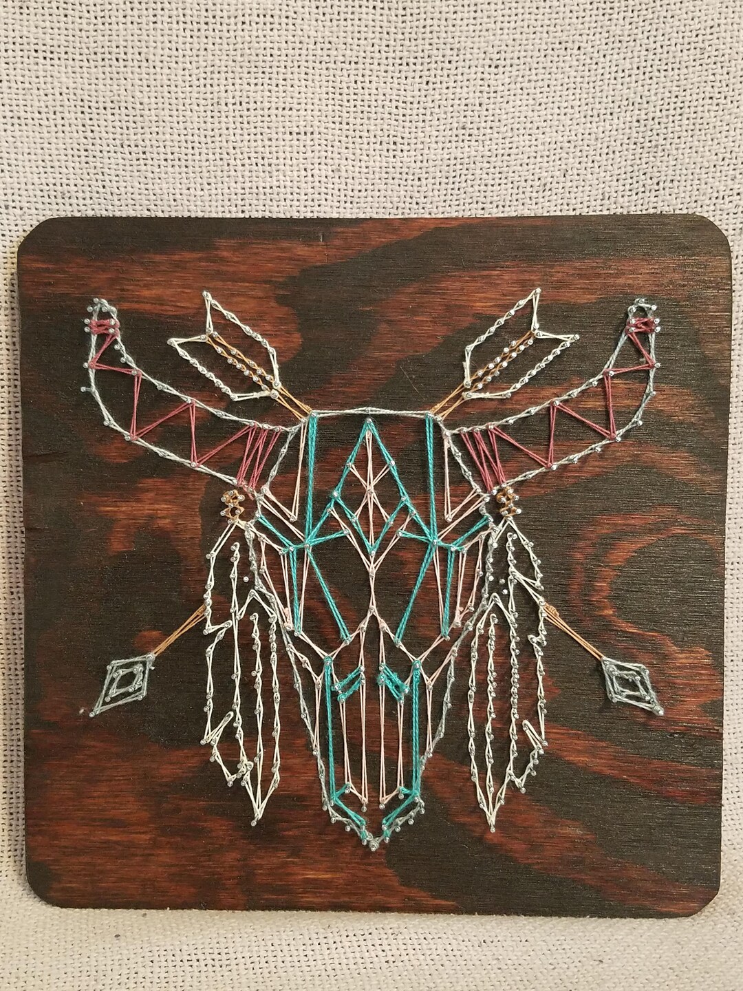Boho Cow Skull String Art - Etsy