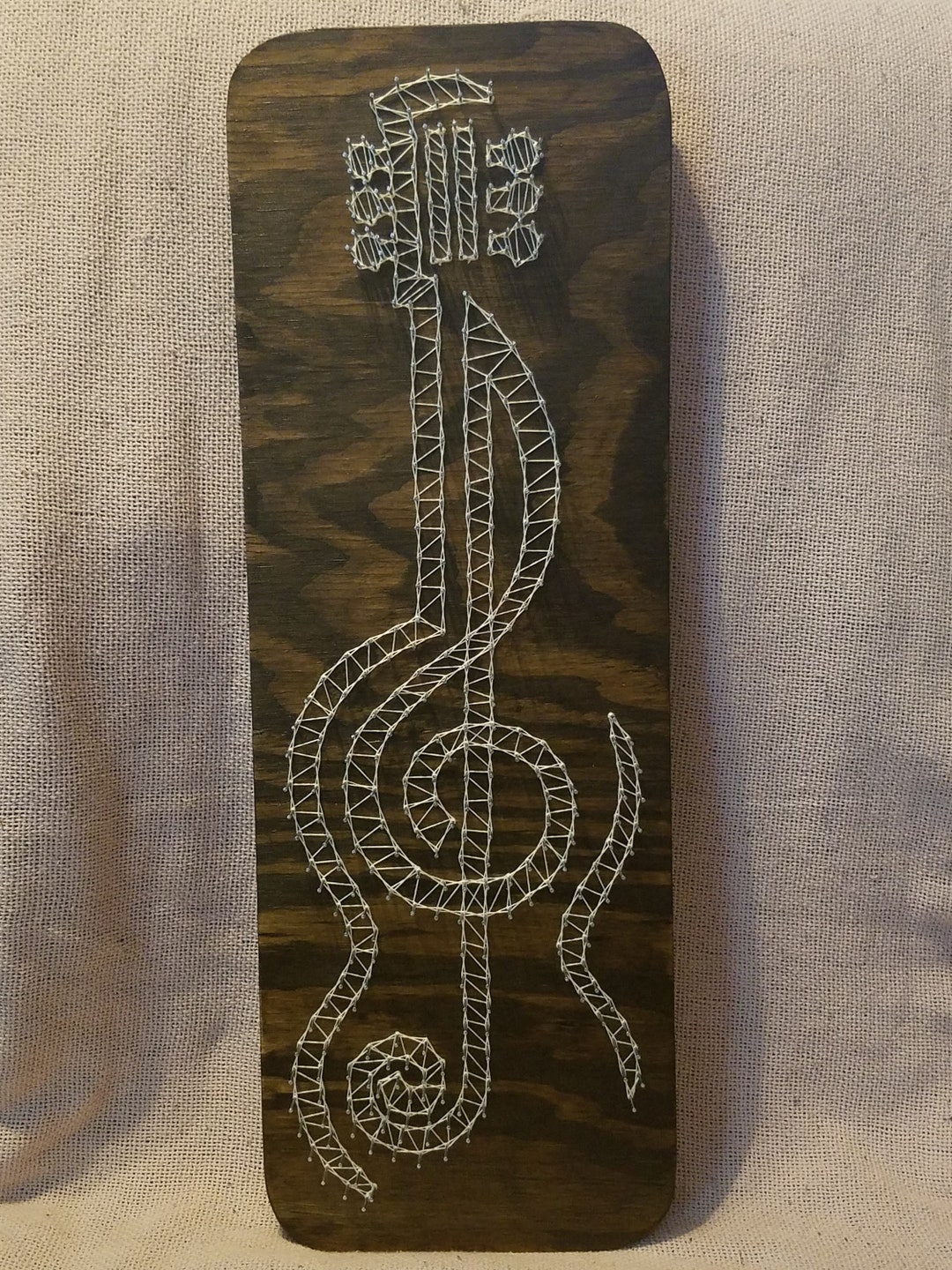 Guitar & Treble Clef String Art Sign - Etsy