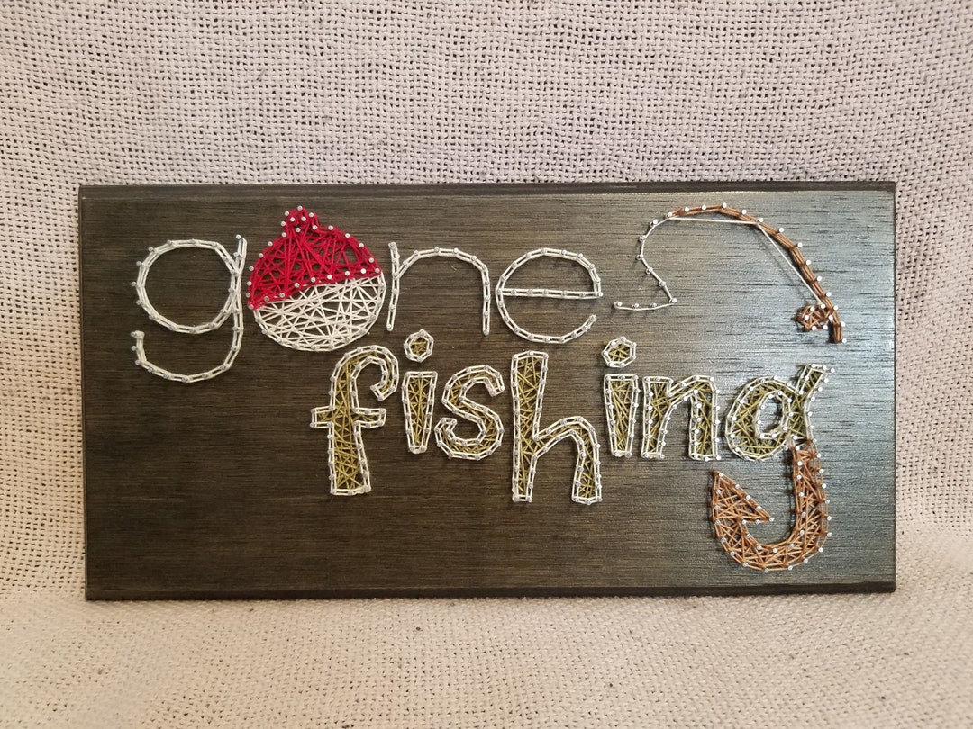 Gone Fishing String Art Sign - Etsy