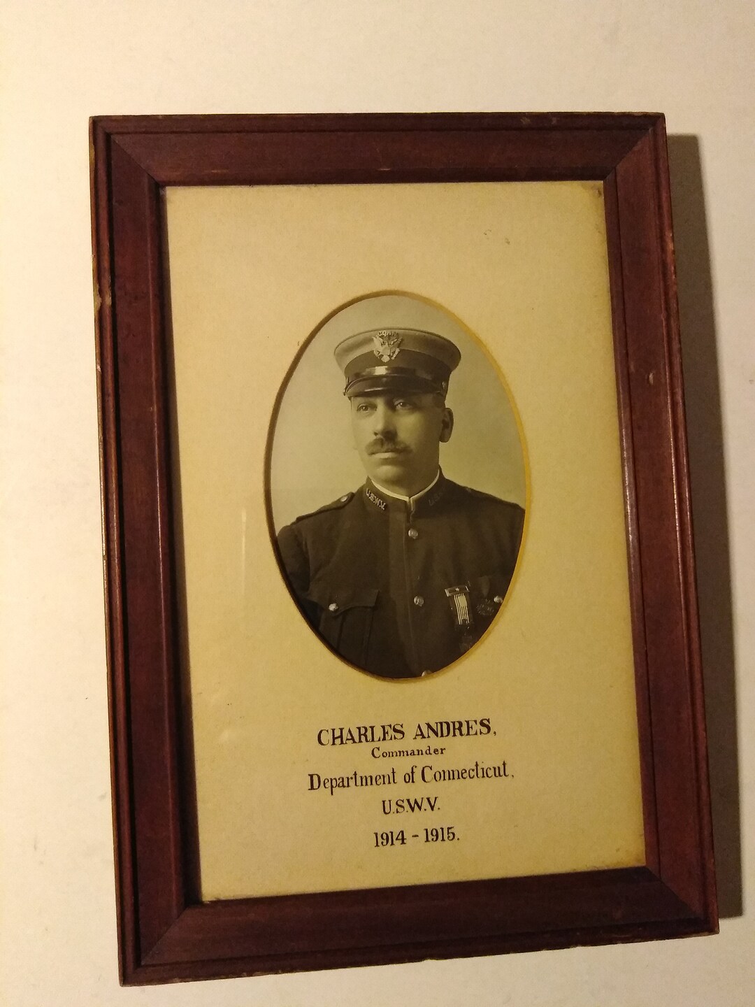 CHARLES ANDRES Commander, Department of Connecticut, U.S.W.V. 1914-1915 ...