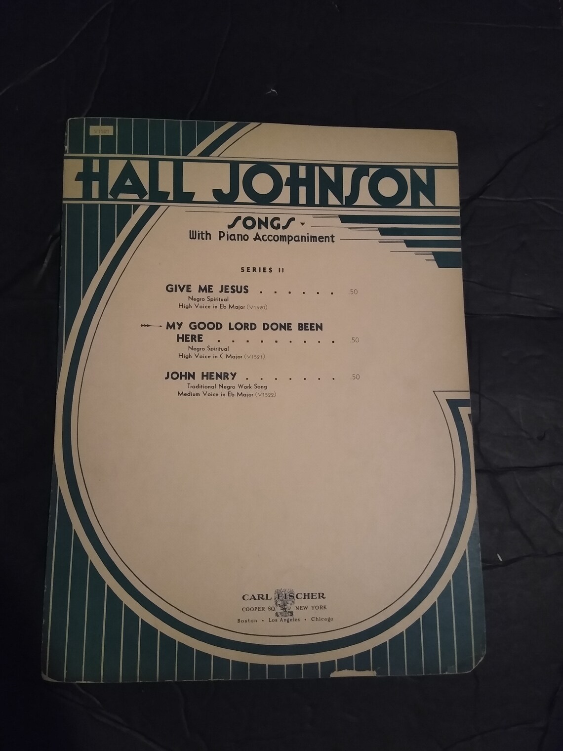 Hall Johnson Songs With Piano Accompaniment Series II, 1942 - Etsy
