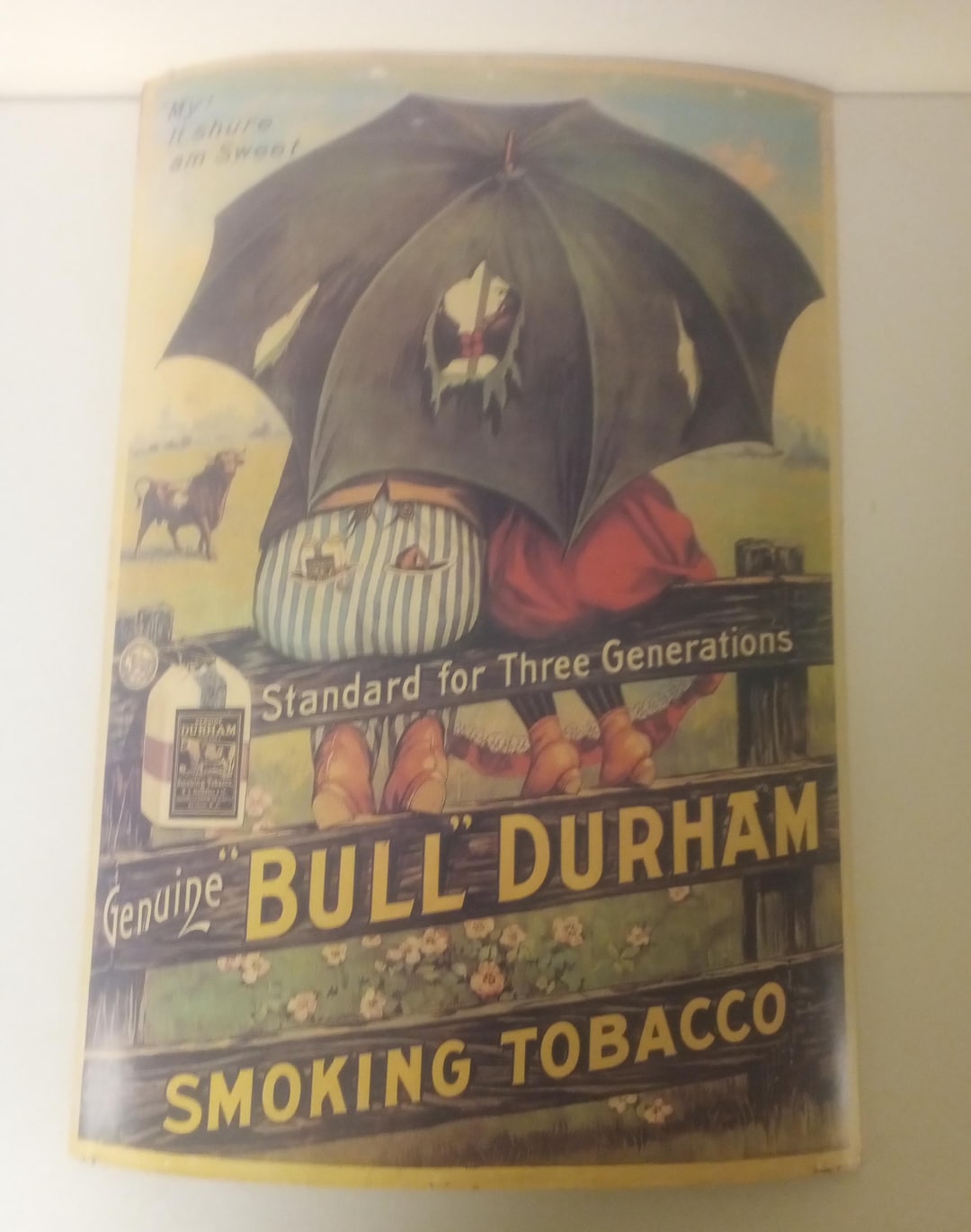 Vintage Original Poster Advertising Bull Durham Smoking Tobacco by ...