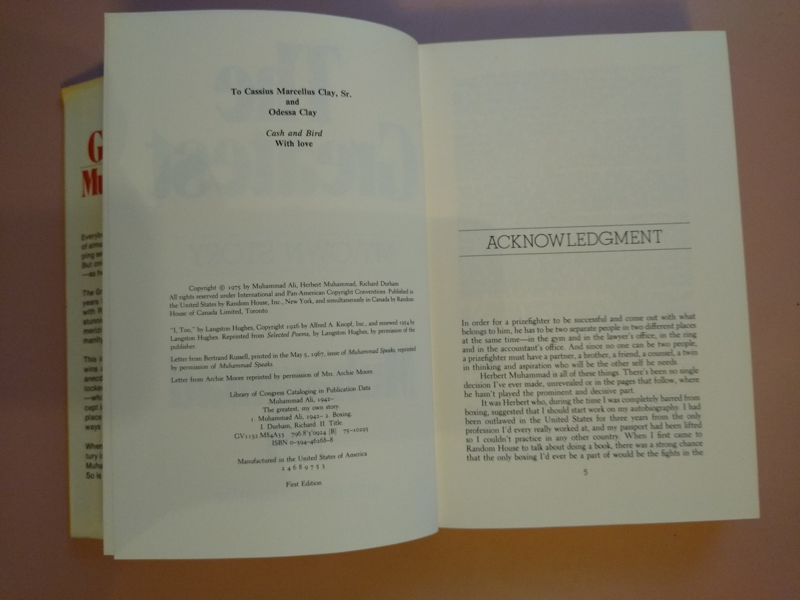 The Greatest My Own Story Muhammad Ali With Richard Durham, 1st Ed ...